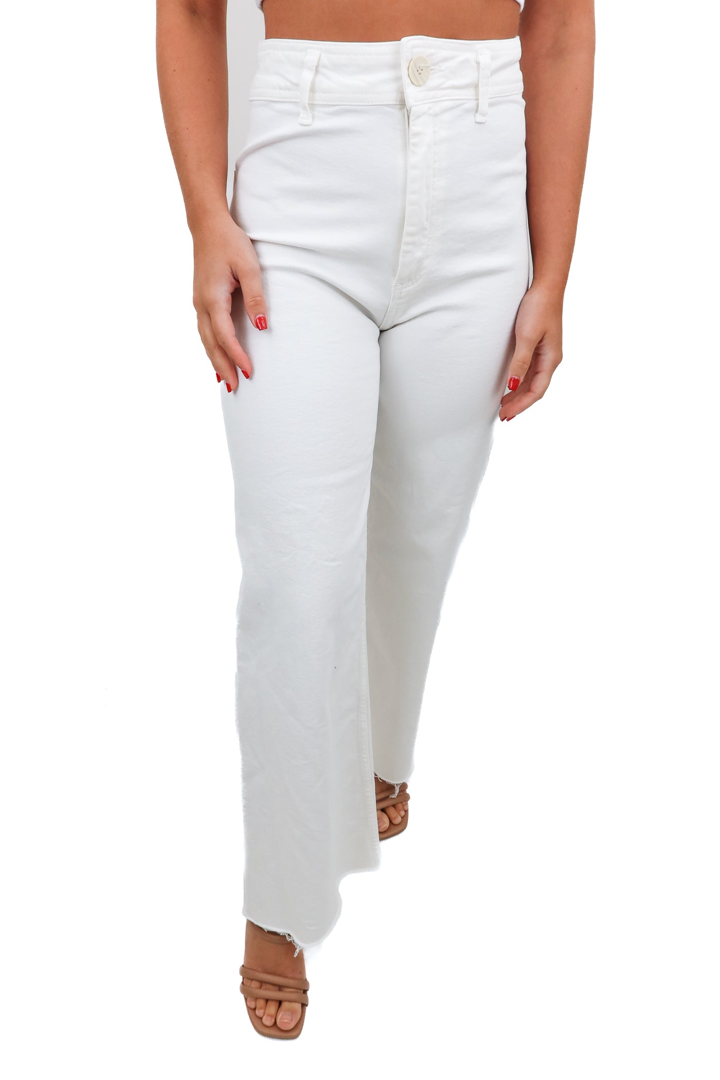zara white raw hem straight leg jeans (6; retail $79.90) – Well-Dressed