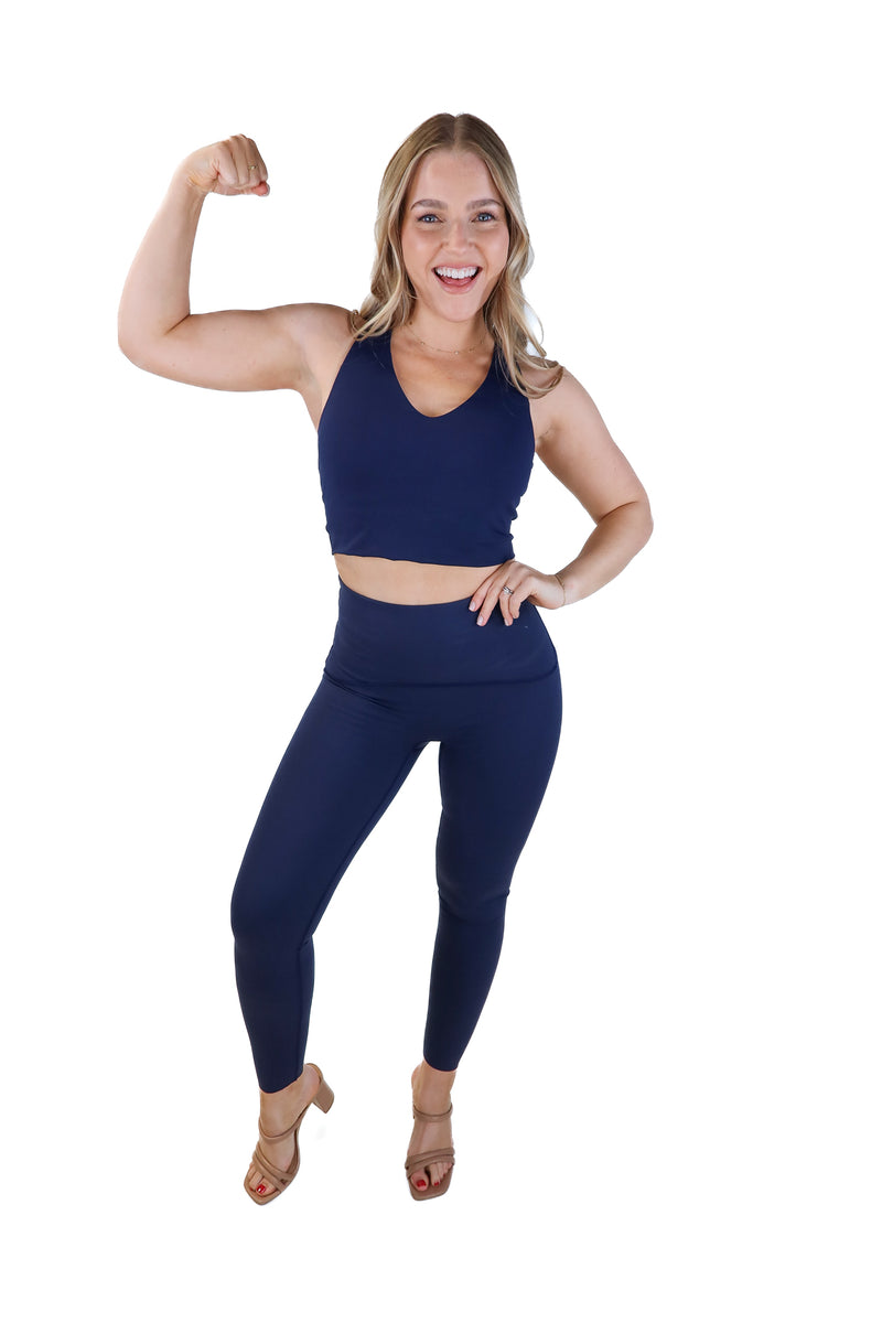 Spanx navy blue workout set (M; retail $166) – Well-Dressed
