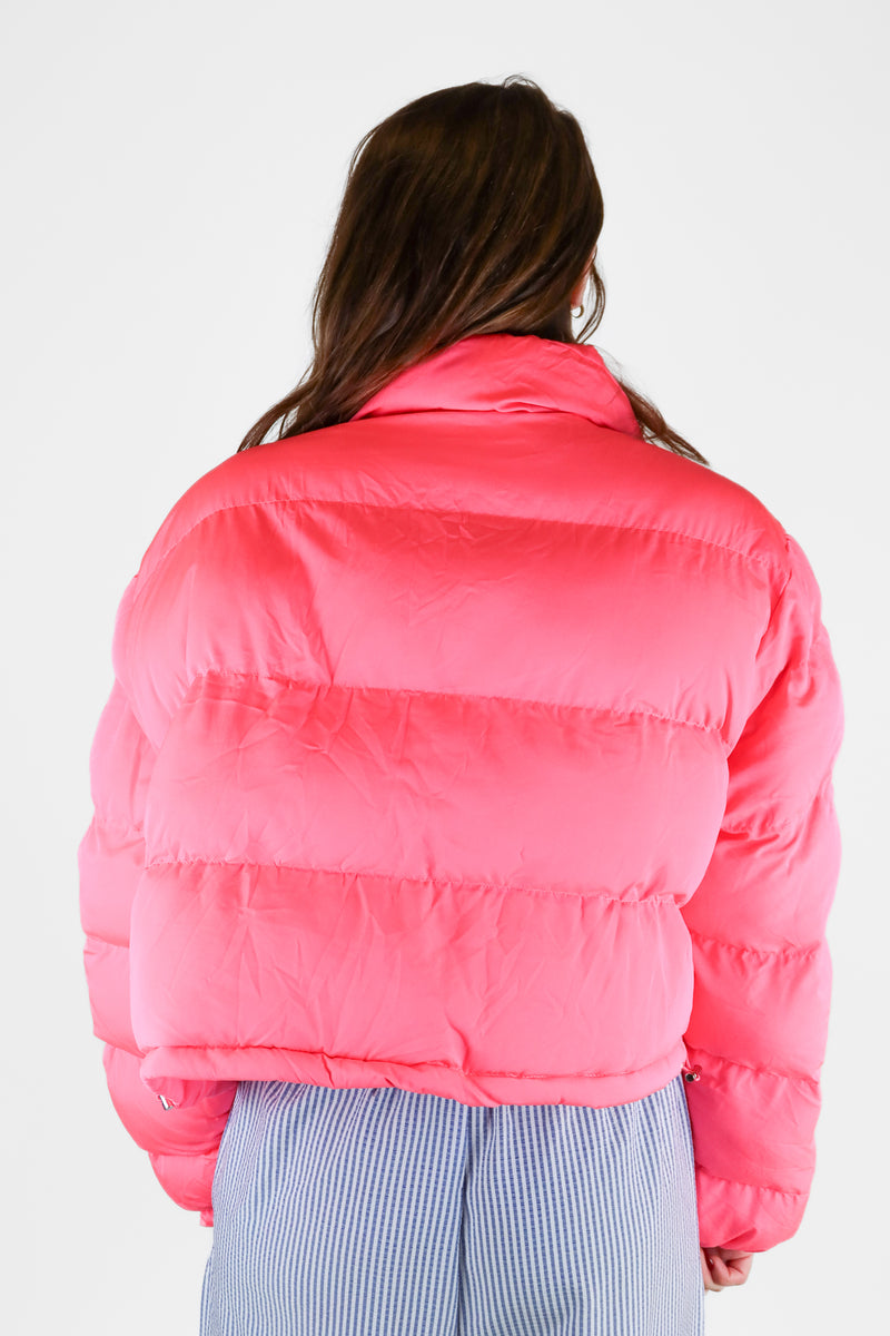 Cloud Ten hot pink puffer jacket (M) – Well-Dressed